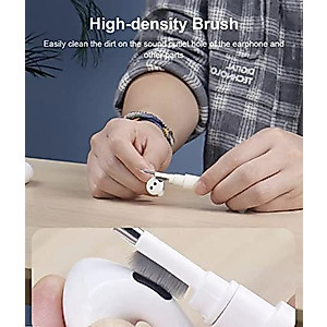 Headphone and Charging Port Cleaning Pen 3-in-1 Tool for Ear Buds Air Pods Bluetooth Earphones Cleans Ear Wax, Dirt, Dust and More