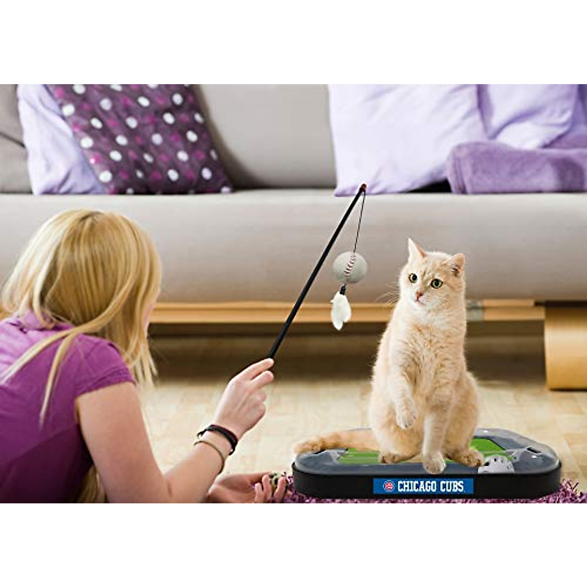 Pets First Chicago Cubs Baseball Cat Scratcher Toy