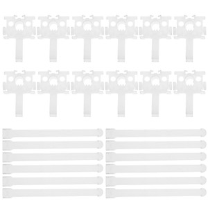 Uonlytech 12 Sets Vertical Blind Repair Carrier Repair Bracket Vertical Blinds Repair Kit Vertical Blind Replacement Replacement Clip Slat Sets White