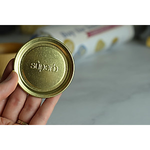 Superb Canning Lids – Regular Mouth Mason Jar Lids – Baker’s Dozen/Bulk Package of 156 Lids – Made in the USA