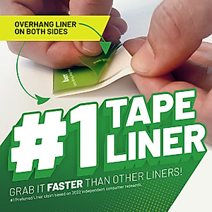 Krazy Tape Clear Double Sided Mounting Tape, 2 Sided Tape, 1" x 2" Clear Adhesive Strips (Pack of 24 Pre-Cut Pieces)