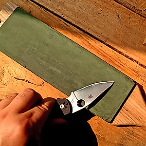 LAVODA Leather Strop Paddle for Knife Sharpening with Polishing Compound 3" by 15" Large Double Sided Stropping Kit -Knife Strop Stropping Block and Stropping Compound for Honing Woodworking