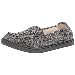 Roxy womens Minnow Faux Fur Slip on Shoe Sneaker, Black 214, 7.5 US