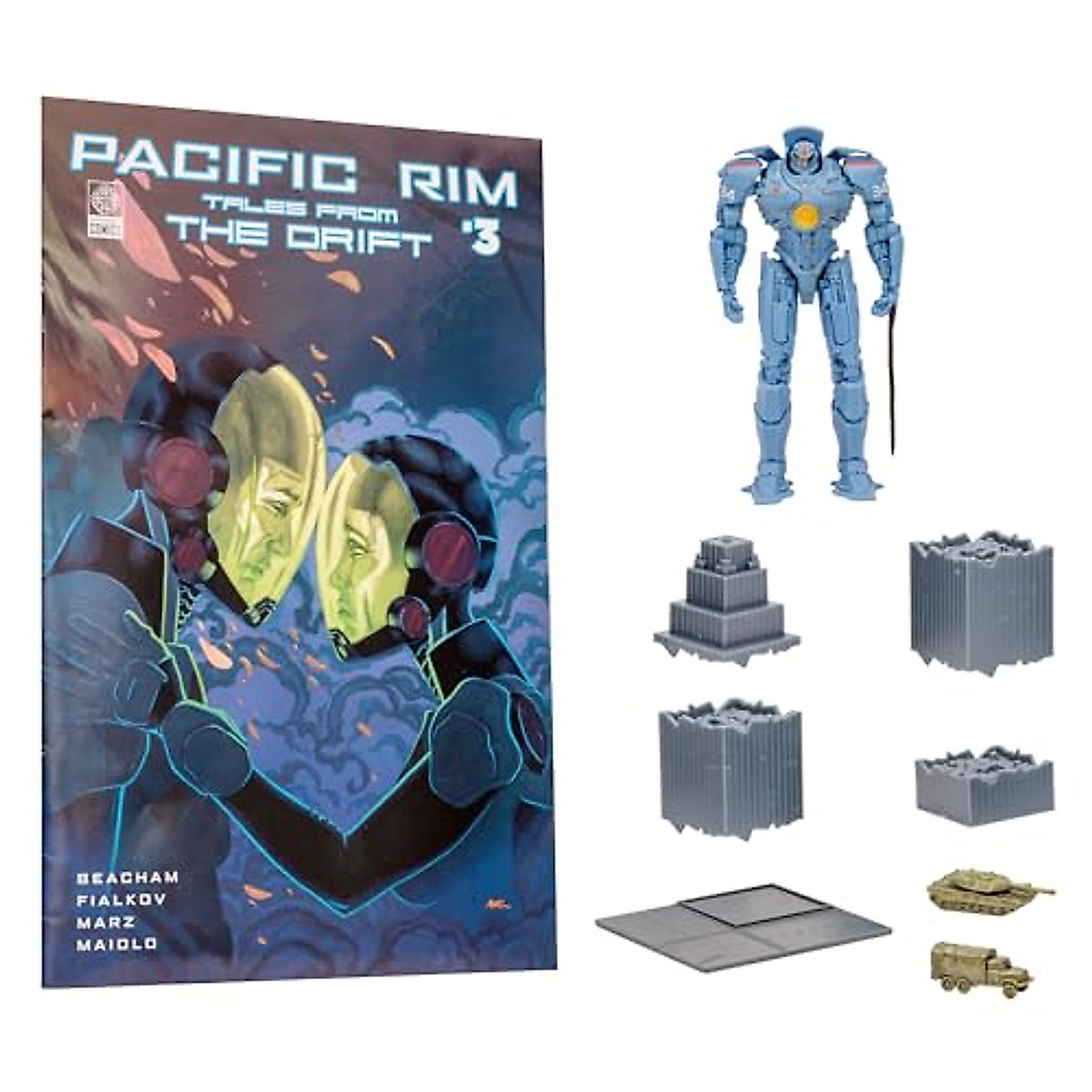 Pacific Rim McFarlane Toys Gipsy Danger (Jaeger) 4" Scale Figure Playset with Comic