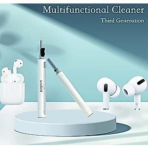 Wilbeva Cleaner Kit for Airpods, Bluetooth Earbuds Cleaning Pen for Airpods Pro 1 2 3 Samsung MI Android Earbuds, 3 in 1 Compact Multifunctional Headphones Case Cleaning Tools