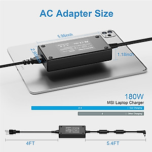 230W GS66 Stealth Charger for MSI GS66 GS65 GS76 GS75 A17-230p1a A12-230p1a 230W MSI Laptop Power Adapter Supply WS65 WS66 WS75 WS76 MSI Laptop Charger Creator 15 17 10sfs-28 Stealth Gaming Laptop