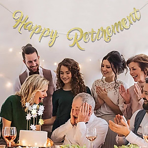 Happy Retirement Banner - Retirement Party Decorations,retirement Banner,happy Retirement Sign,glitter Banner Retirement Decor,office Work Party