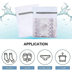 Mesh Laundry Bag - 3 Pack Durable and Reusable Wash Bag Travel Organization Bag for Garment, Socks, Underwear, Panties (9.5Inch x 12 Inch)