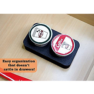 Polar Whale Hotel Hospitality Coffee Pod Storage Organizer 2 Piece Multi-Pack Tray Holder Waterproof Washable Bed and Breakfast Drawer Insert Holds 2 Pods Each Compatible with Keurig K-Cup 2 Pc Set