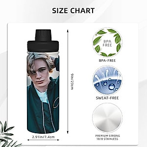 Eevikion Nick Musics Austin Stainless Steel Insulated Tumbler Sports Water Bottle Hot and Cold Travel Cup 18oz