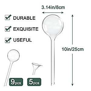 AOPANDA Plant Watering Globes, Self Watering Flower Pot Insert, Plastic Self Watering Bulbs, Large Capacity, for Indoor and Outdoor Plants, 9pcs.