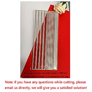 Mvchifay Cutting Dies Metal Stencils Scrapbooking Tool DIY Craft Carbon Steel Embossing Template for Paper Card Making (Rectangular Strips set-21.3x8.9cm)