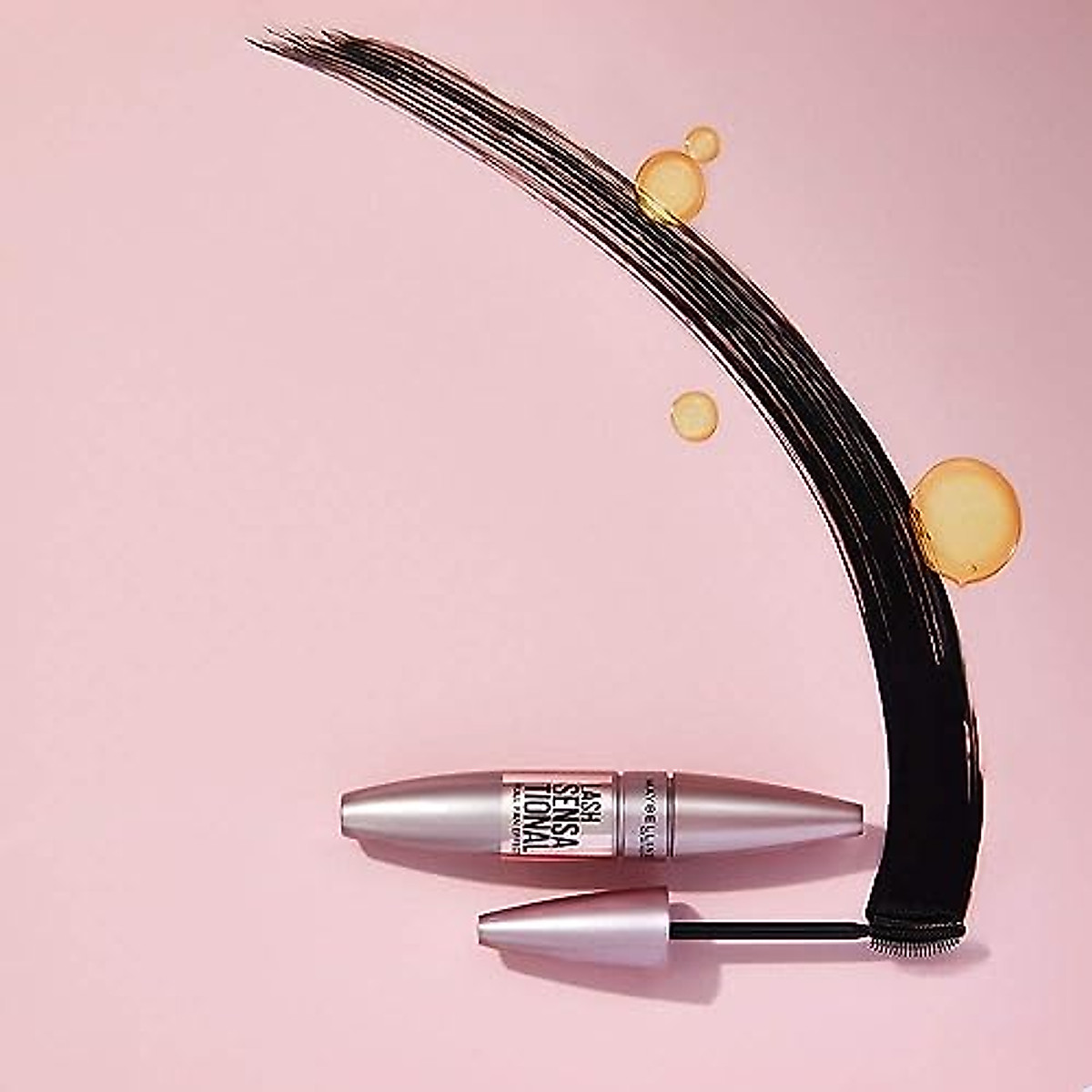 Maybelline Lash Sensational Washable Mascara, Lengthening and Volumizing for a Full Fan Effect, Very Black, 1 Count