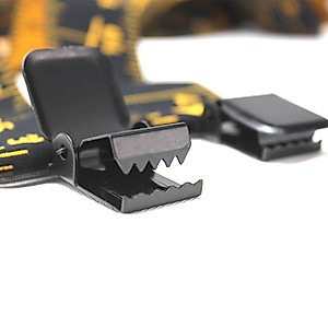 MELOTOUGH Tool Belt Suspenders Work Suspenders 2" Wide Adjustable and Elastic Braces X Shape with Very Strong Clips - Heavy Duty tape measure suspenders for men (Black Tape)