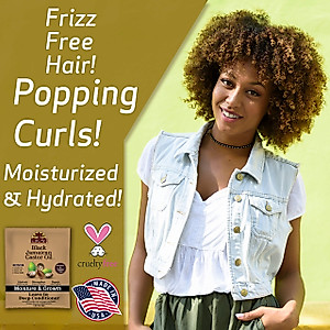 OKAY - Black Jamaican Castor Oil Leave-In Conditioner - All Hair Types/Textures - Repair, Moisturize, Grow Healthy Hair - with Argan Oil, Shea Butter - Free of Parabens, Silicones, Sulfates - 1.5 oz , brown