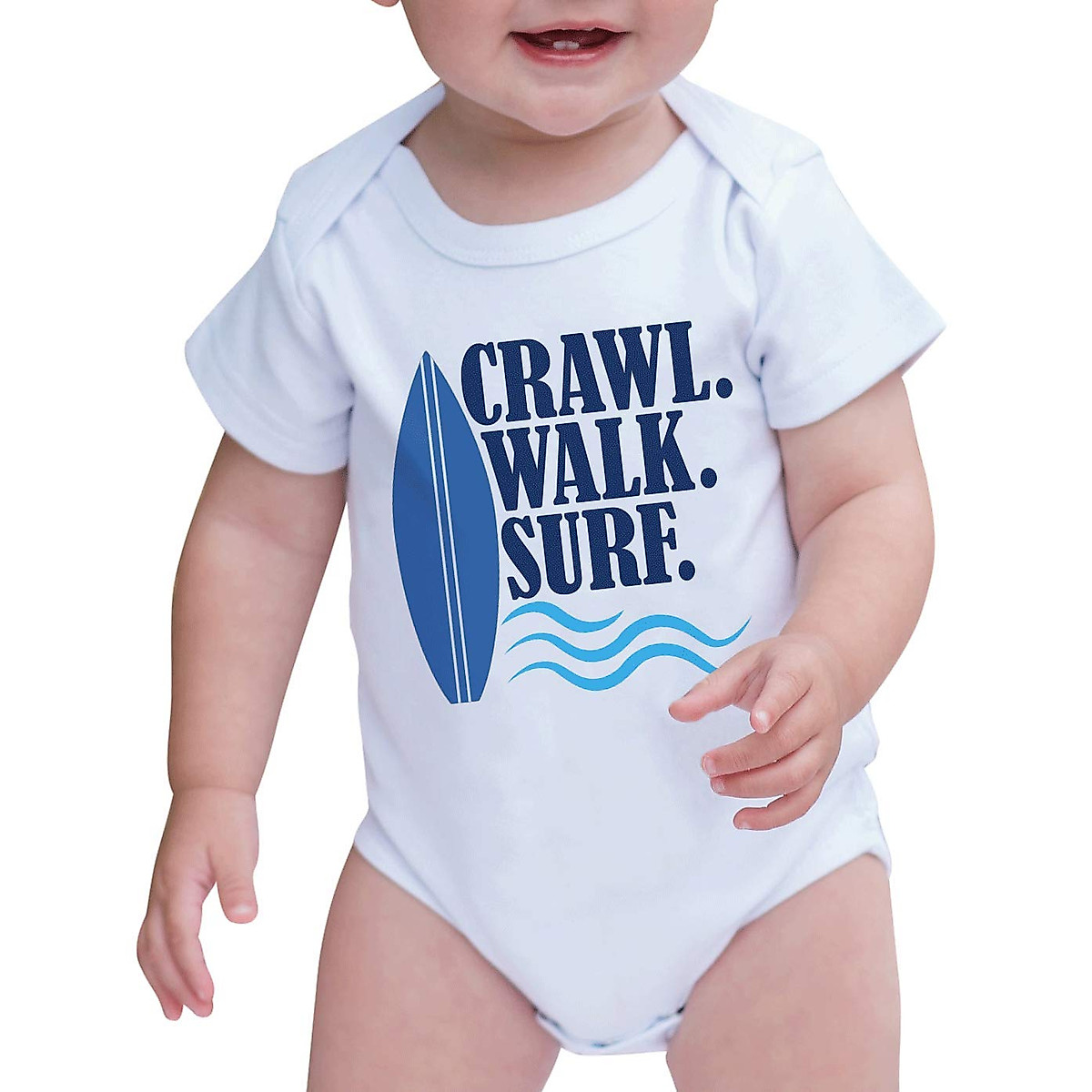 7 ate 9 Apparel Baby Boy's Crawl Walk Surf Summer Onepiece 6-12 Months