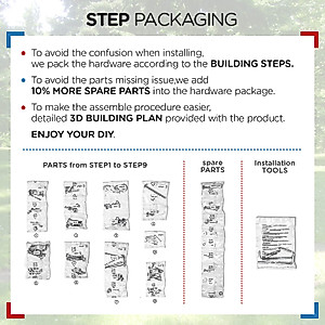 Dolphin Playground Swing Sets for Backyard with Slide, Wooden Outdoor Playset for Kids with Sandbox, Rock Climbing Wall, 2 Belt Swings, and Fort, Playground Sets for Backyards, Kids 3-6