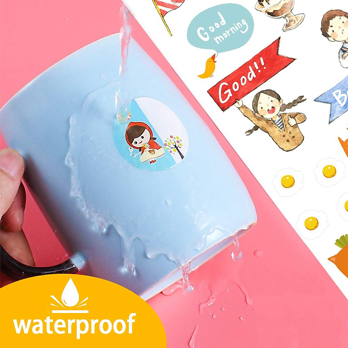 Printable Vinyl Sticker Paper for Inkjet Printer - Glossy White - 21 Waterproof Decal Paper Self-Adhesive Sheets 8.5"x11"- Dries Quickly and Holds Ink Beautifully