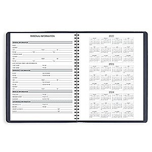 AT-A-GLANCE 2023 Weekly Planner, Quarter-Hourly Appointment Book, 13 Months, 8-1/4" x 11", Large, Navy (7095020)