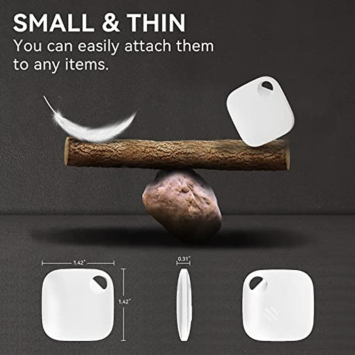 SmartTag 2022 Keys Finder and Item Locater for Luggage, Pets, Bags, Keys and More, 400 ft Range and 1 Year Replaceable Battery,iOS Coordinate Locator.