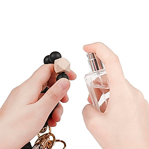 Guran Wristlet Wallet Bracelet Keychain,Card Holder Purse Tassel Keychain Bangle Key Ring for Women (Leopard Print)