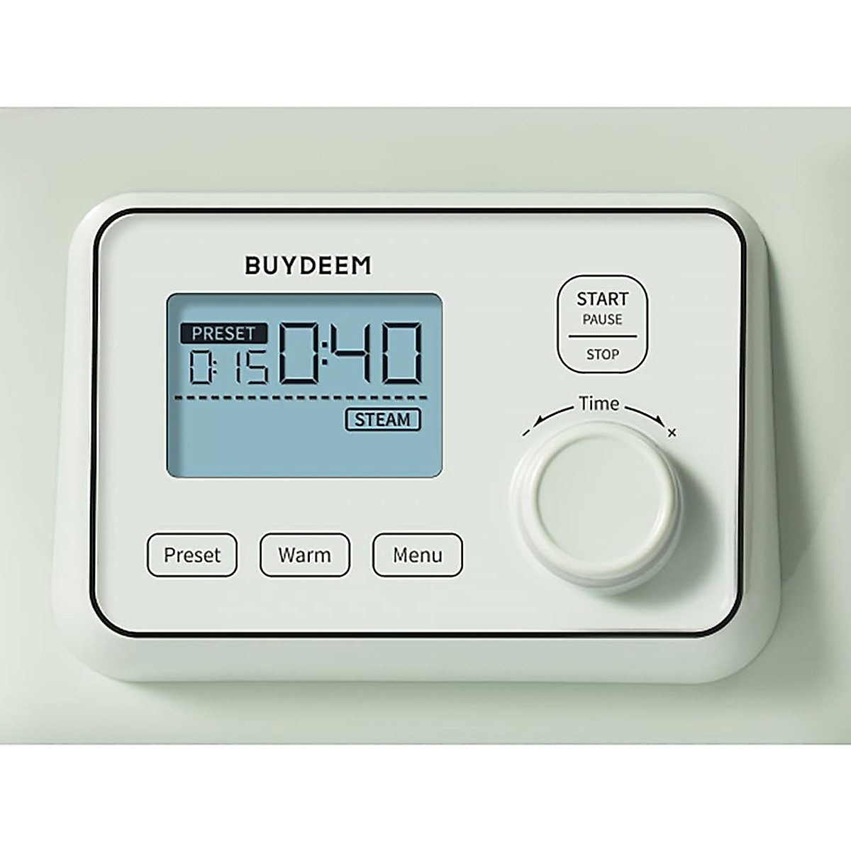 BUYDEEM G563-A501 Electric Food Steamer for Cooking, 2 Tire Stainless Steel Steamer with Slow Cook Mode, 1500W, 10-Quart, Green