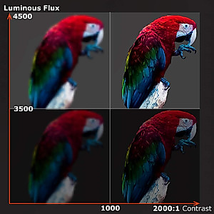 Mini Video Projector, Portable Outdoor Movie Projector 1080P Supported, 4500 Lux LED Phone Projector for Home Theater, Compatible with iPhone, Android, TV Stick, HDMI,USB, PS5, Black