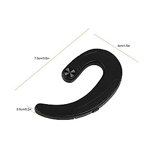 ASHATA Bone Conduction Headphones, Wireless Bluetooth Bone Conduction Headset Earphone,Ergonomic Stereo Ear-Hook with Micphone,HD Sound Quality,HD Call(Black)