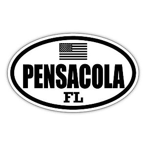 3 Pack Reflective Pensacola FL Florida Escambia County Stealthy US Flag Euro Decal Sticker Vinyl for Hard Hats, Bottles, Glass, Toolbox 2" x 3"