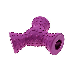 FOMIYES 1pc 3 Dog Toy Food Dispensing Toy Bumps on Surface Toy Three Holes Toy Safe Toy Toys Rubber Pet Toy Puzzle Feeders for Dogs 3 Holes Dog Chew Toy Dog Tooth Cleaning Toy Bite Toy Dog