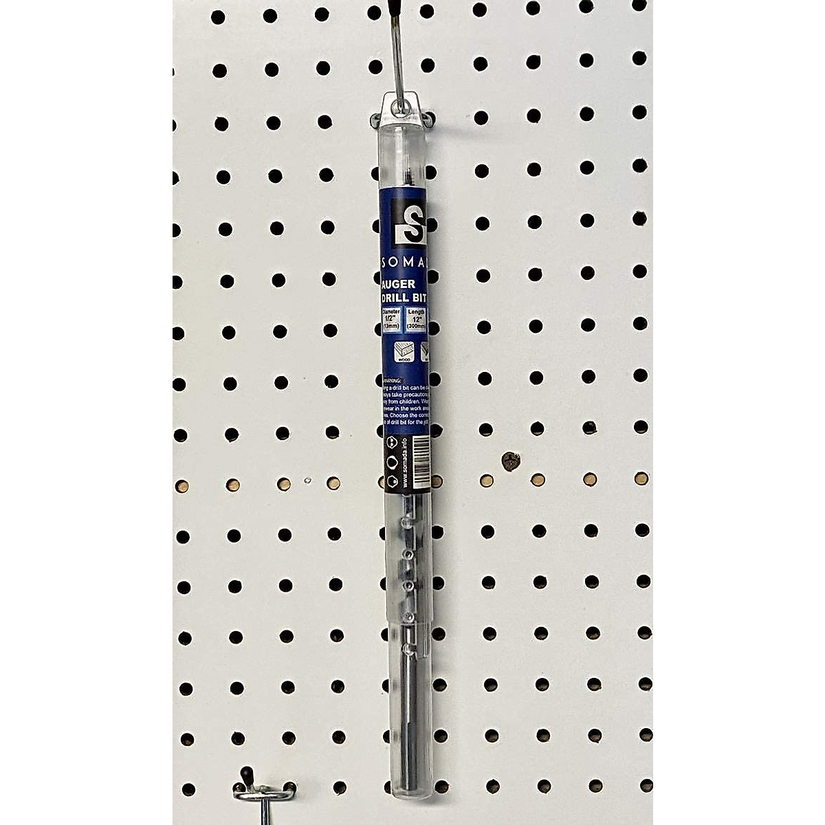 SOMADA 1/2-Inch x 12-Inch Auger Drill Bit for Wood, Hex Shank 3/8-Inch, Ship Auger Long Drill Bit for Soft and Hard Wood, Plastic, Drywall and Composite Materials