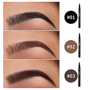 Boobeen Eyebrow Pen Waterproof Liquid Eyebrow Pencil, Microblading Eyebrow Pen with Precision Applicator, Creates Natural Eyebrow Makeup