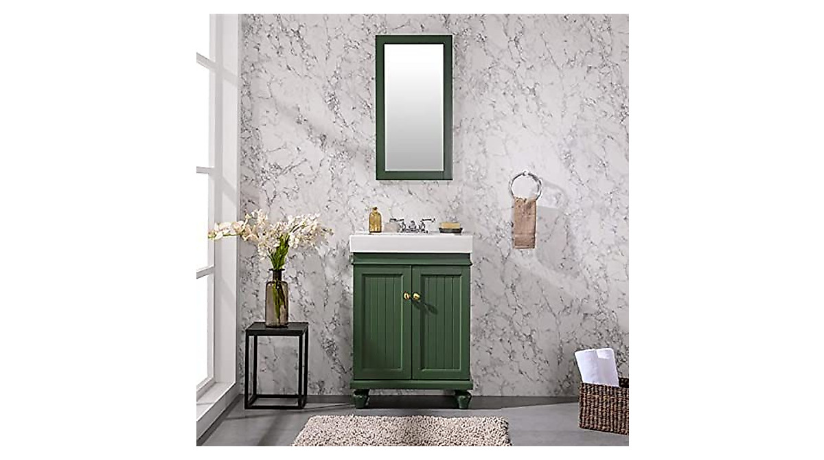Stylish 24-Inch Vogue Green Sink Vanity by Legion Furniture