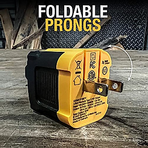 DEWALT 30W PD USB Wall Charger — Worksite USB-C Charger — Android and Apple Compatible Fast Charger — Foldable Plug — Type C Charger Compatible with iPhone 14 13 12 Pro Max iPad Pro