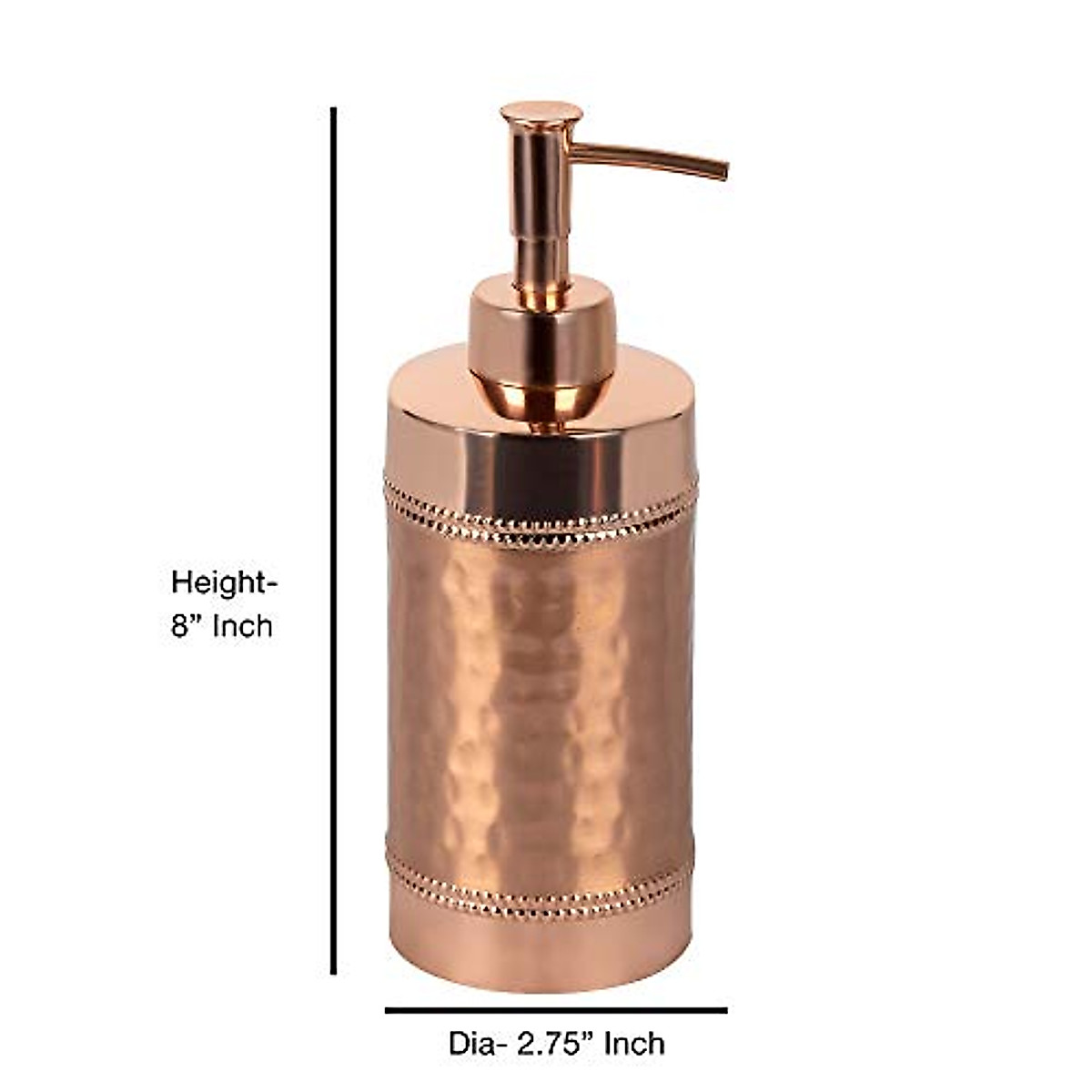 nu steel Hudson Copper finish Bath Accessory Set for Countertop, 4 pcs Luxury Ensemble-Soap Dish, Toothbrush Holder, Tumbler, soap Pump