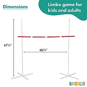 Barcaloo Limbo Game for Kids and Adults - Limbo Stick Lawn Game Set for Outdoor Family Party, Adult Luau
