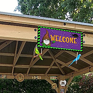 Halloween Decor Wall Welcome Hanging Garden Ornament Halloween Decorative Vintage Sign Home Decoration & Hangs