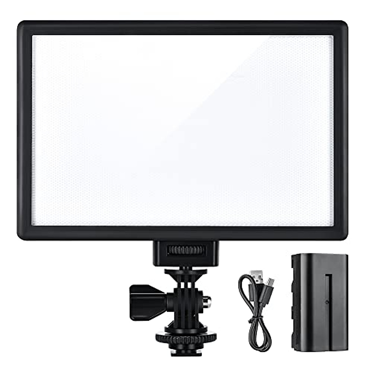 VILTROX L116T Key Light Kit with 2200mAh Battery, On Camera LED Video Light Panel, 3300K-5600K Vlog Lighting, for Conference Live Broadcast Studio Photography Recording YouTube