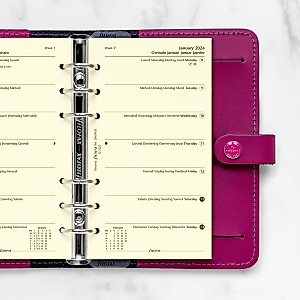 Filofax Personal week per page 5 language cotton cream 2024 diary