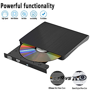 External CD Drive Portable Drive USB3.0 Portable Drive Can Read DVD/CD is Suitable External CD/DVD Drive for Laptop/Desktop/Windows10/8/7/XP