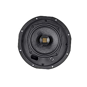 Monoprice 3-Way Carbon Fiber In-Wall Column Speaker - 6.5 Inch, With Ribbon Tweeter, Black - Amber Series