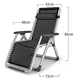 XZGDEN Lightweight Camping Chairs Garden Loungers Folding Chair Deck Chair Sunloungers,Patio Lounger Chair for Outdoor Beach Camping Chair Support 440lbs (Color : Black)