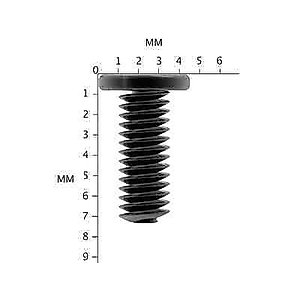 RapidSparesLtd Pack of 1000 M2.5x6.5 New Black Zinc Wafer Head Laptop Machine Screw Philips Head