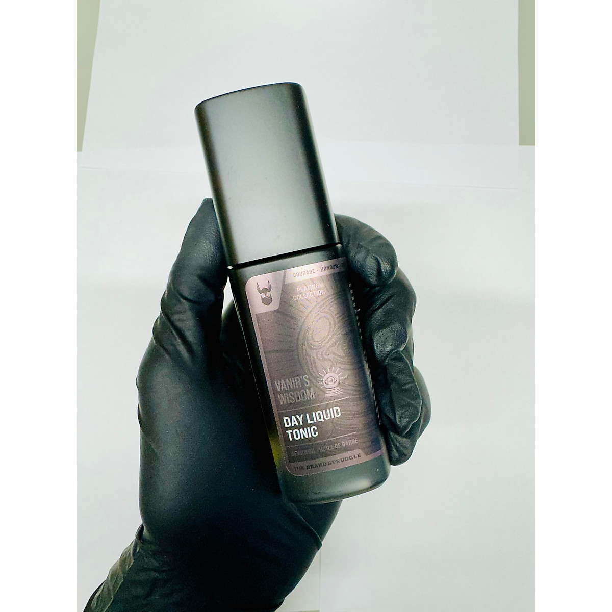 The Beard Struggle - Day Liquid Tonic Beard Oil - Platinum Collection, Vanir's Wisdom - Beard Oil for Men - Moisturize, Softens Hair, Reduces Itch - Day Time Beard Growth Oil (1 Fl oz)