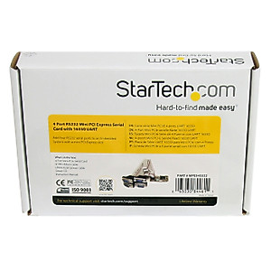 StarTech.com 4 Port RS232 Mini PCI Express Serial Card w/ 16650 UART (MPEX4S552)