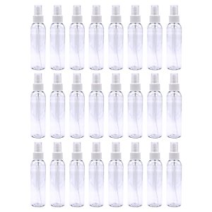 TRENDBOX 4oz Travel Size Spray Bottles, 24 Pack Fine Mist Small Empty Plastic Spray Bottles, Leak Proof BPA-Free Travel Essentials Cosmetic Spray Bottles