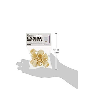 One Package of 20 Rubber Candle Grippers for Taper Candles and Candle Cups
