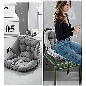 JOSON VelveJOSON Velvet Cushion, Cute Office Chair Cushion, 17.8-inch Lazy Sofa, Bedroom Office Chair, car seat Plush Comfort Cushion (Gray)