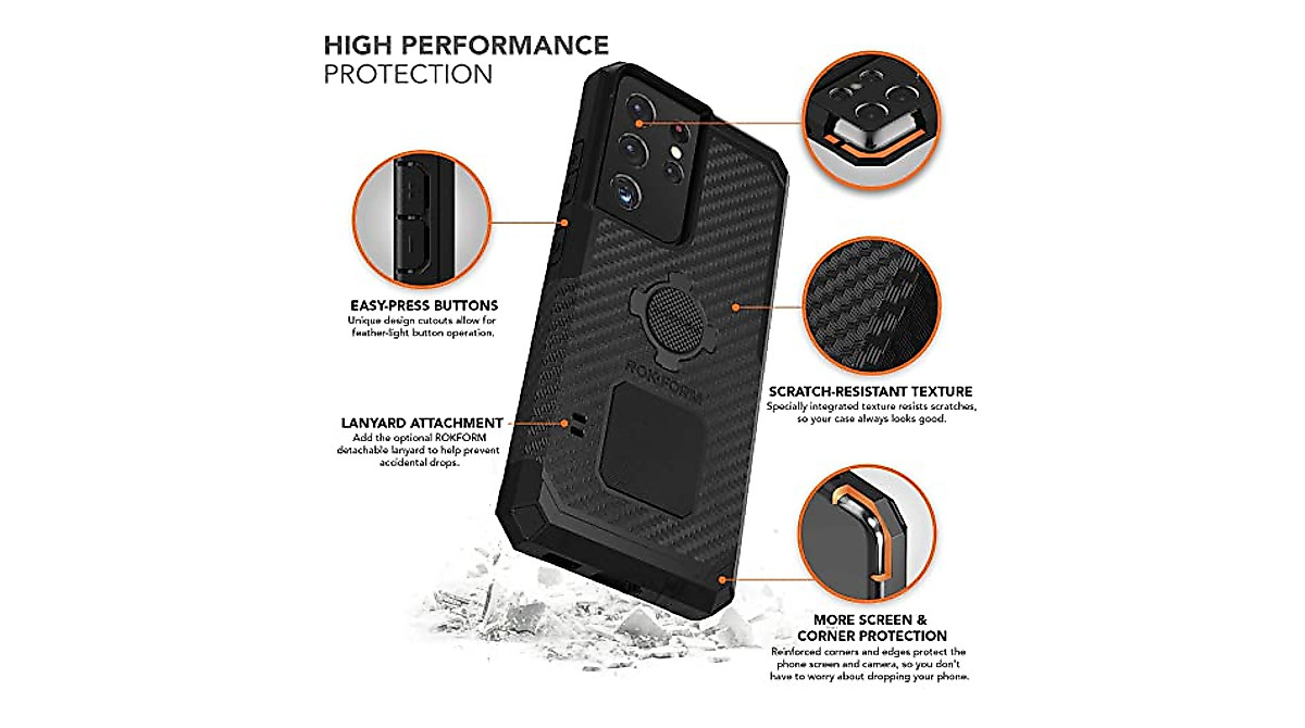 Rokform Galaxy S21 Ultra Rugged Case & Ring Stand