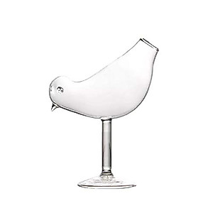 FEIlei Glass Cup, 150Ml Creative Bird Shape Cocktail Goblet Glass Personality Molecular Smoked-C